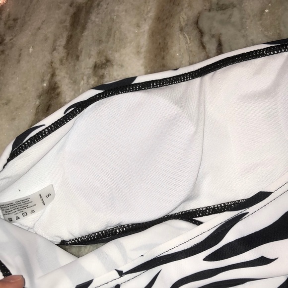 Swim | Zebra Print Tube Top Bikini Set | Poshmark